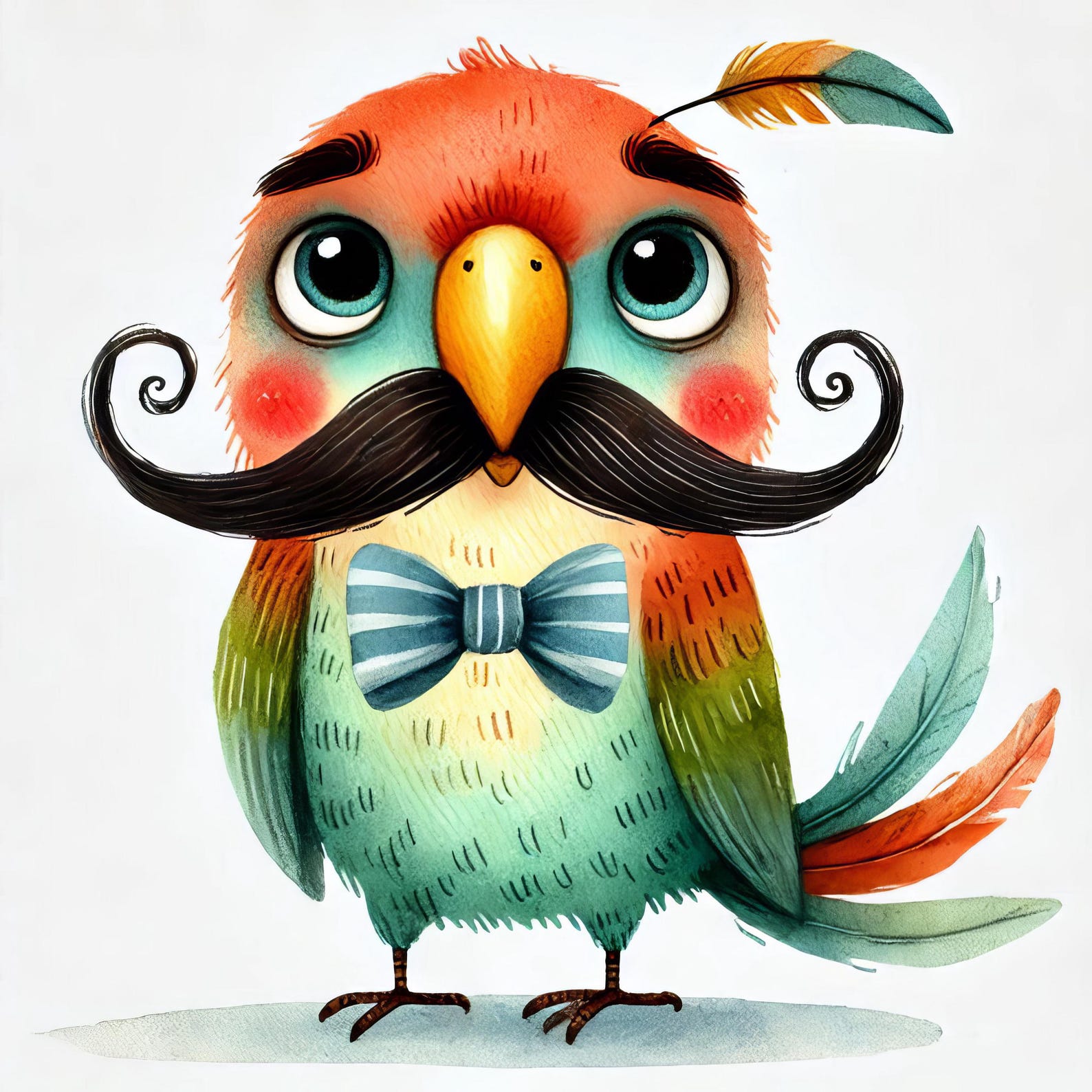 Quirky Mustache Horse Clip Art Bundle, Digital Download, Digital Files ...