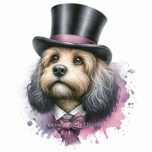 Dapper Dog - Clip Art Bundle, Digital Files Download, Whimsical ...