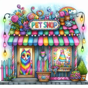 Rainbow Pet Shop - Clip Art Bundle, Digital Download, Digital Files ...
