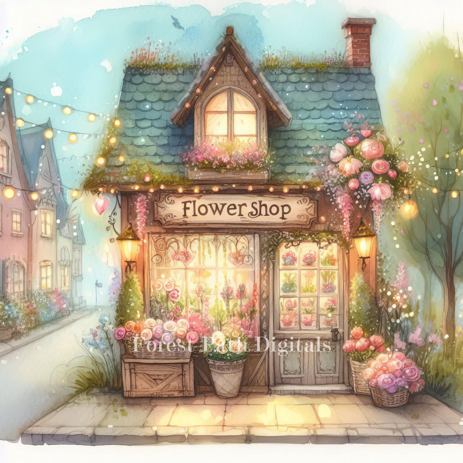 Flower Shop - Clip Art Bundle, Digital Download, Digital Files ...