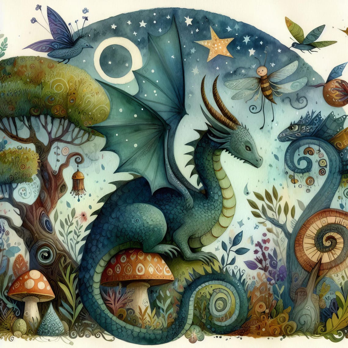 Magical Dragon Forest - Clip Art Bundle, Digital Download, Digital ...