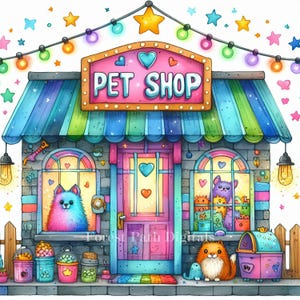 Rainbow Pet Shop - Clip Art Bundle, Digital Download, Digital Files ...