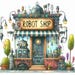 Robot Shop- Clip Art Bundle, Digital File Images Download, Whimsical ...