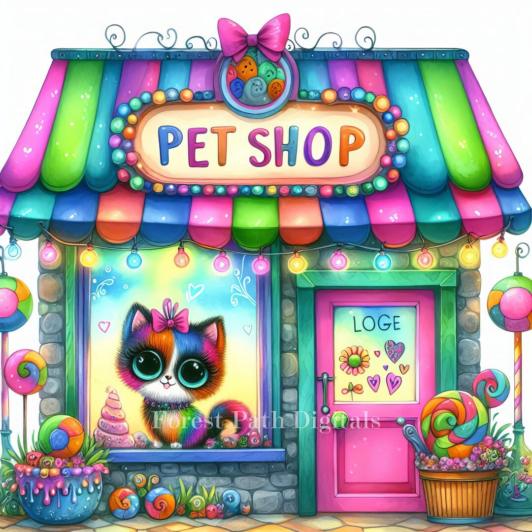 Rainbow Pet Shop - Clip Art Bundle, Digital Download, Digital Files ...