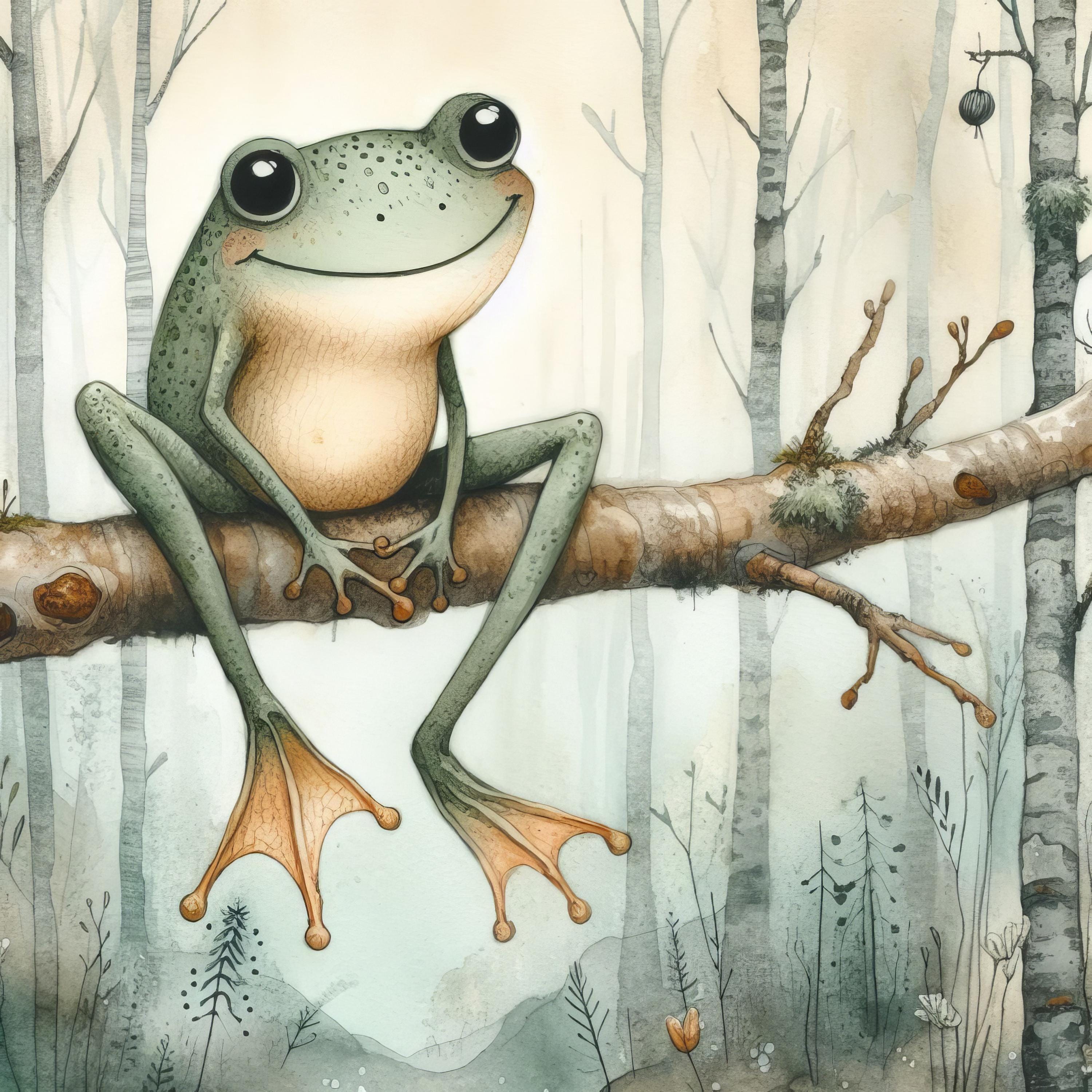 Whimsical Forest Frog - Clip Art Bundle, Digital Download, Digital ...