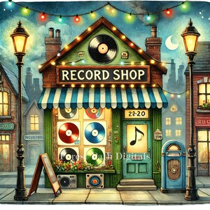 Record Shop - Clip Art Bundle, Digital Download, Digital Files ...