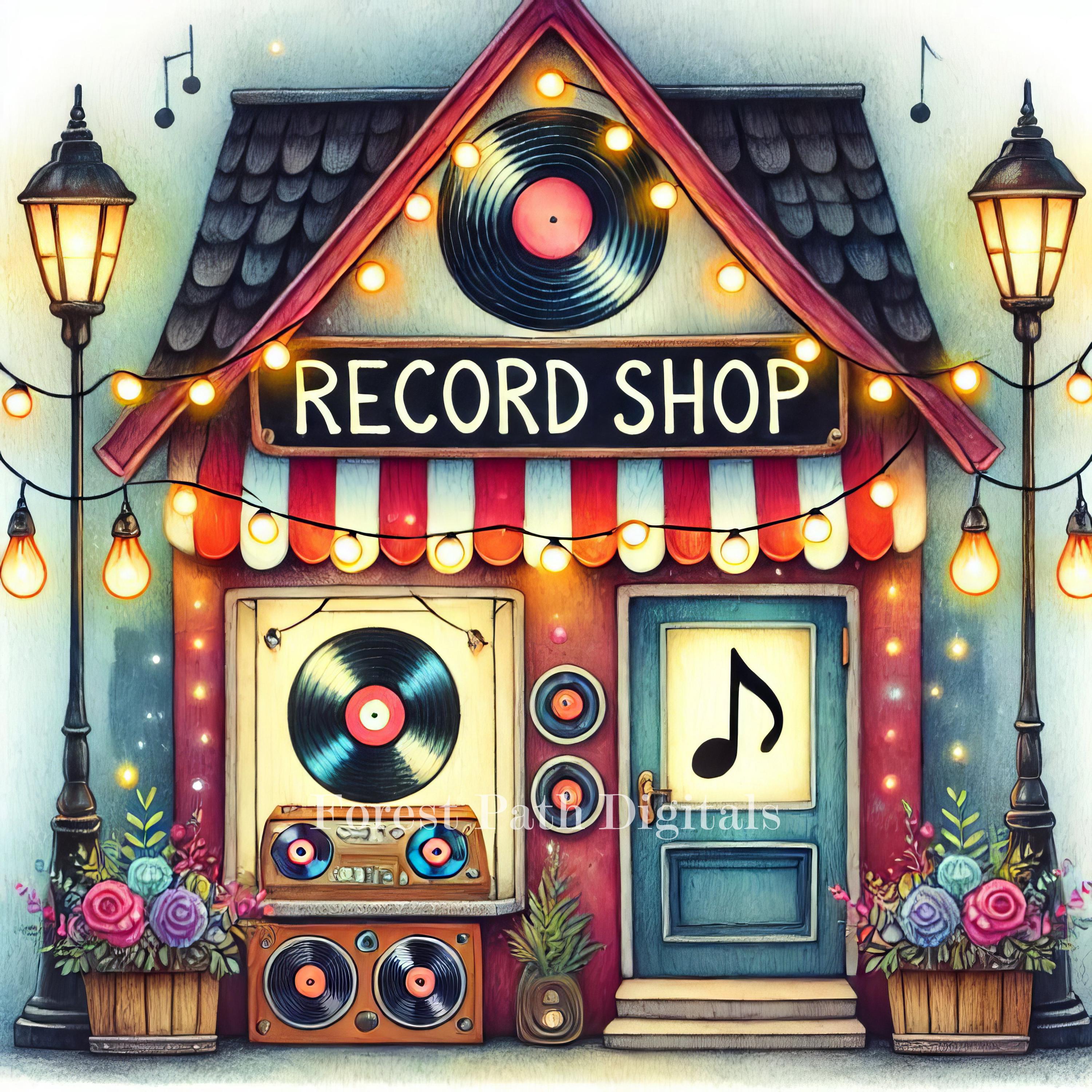 Record Shop - Clip Art Bundle, Digital Download, Digital Files ...
