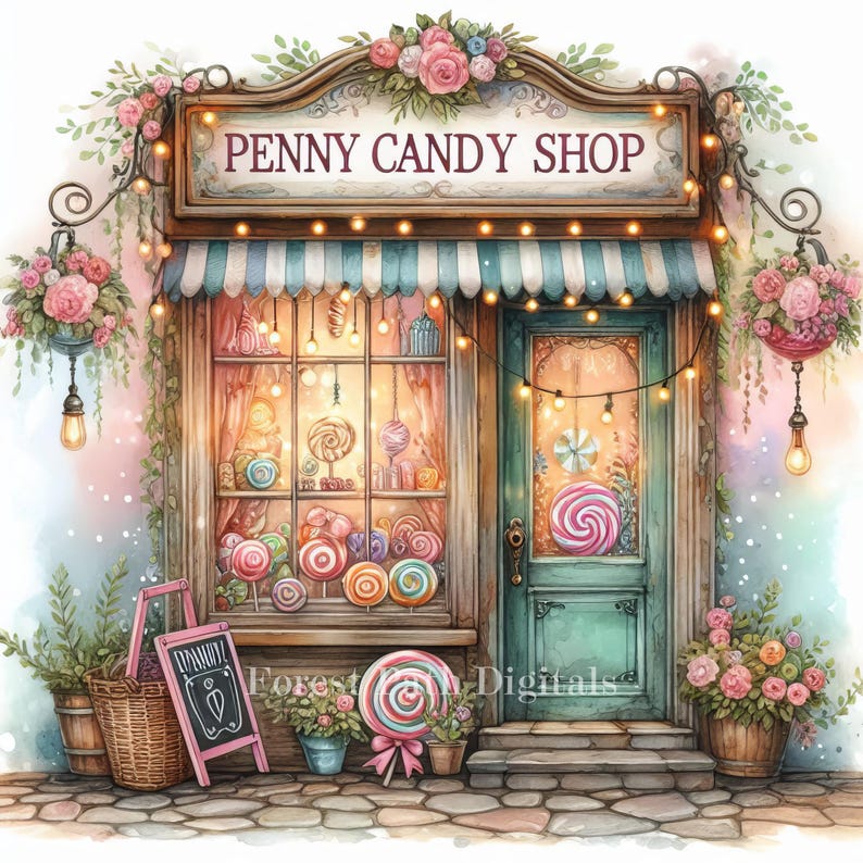 Penny Candy Shop- Clip Art Bundle, Digital File Images Download ...
