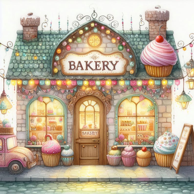 Bakery Shop - Clip Art Bundle, Digital Download Images Files, Whimsical ...