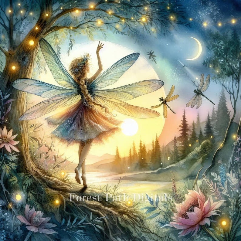 Dragonfly Fairy - Clip Art Bundle, Digital Download, Digital Files ...