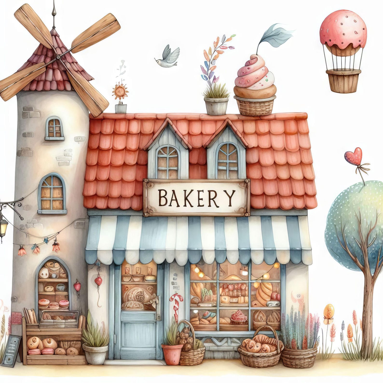 Bakery Shop - Clip Art Bundle, Digital Download Images Files, Whimsical ...