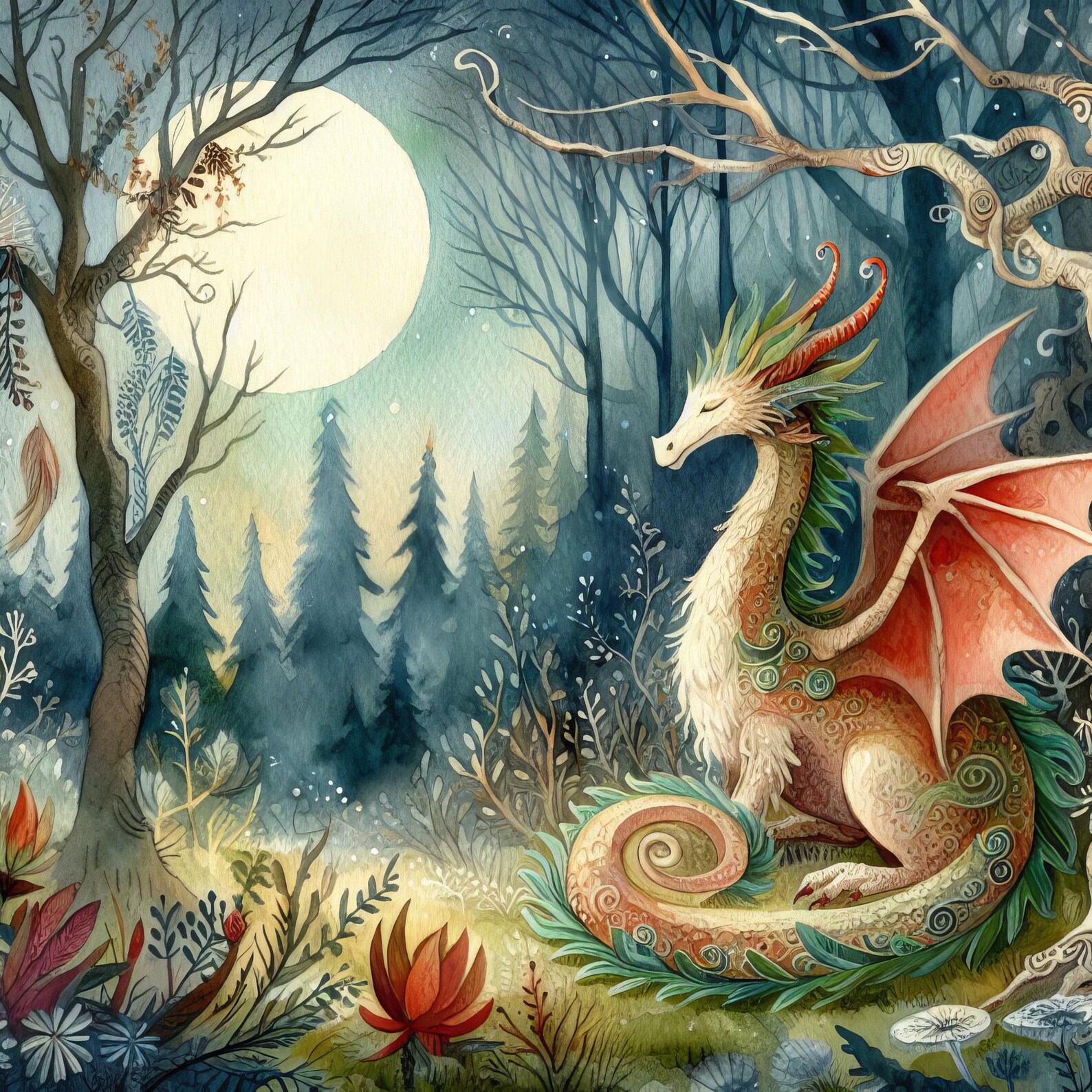 Magical Dragon Forest - Clip Art Bundle, Digital Download, Digital ...