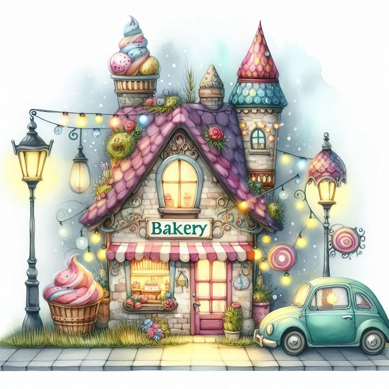 Bakery Shop - Clip Art Bundle, Digital Download Images Files, Whimsical ...