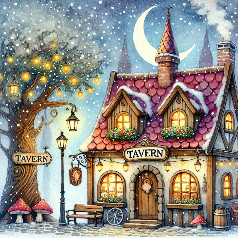 Village Tavern - Clip Art Bundle, Digital Download, Files, Whimsical ...