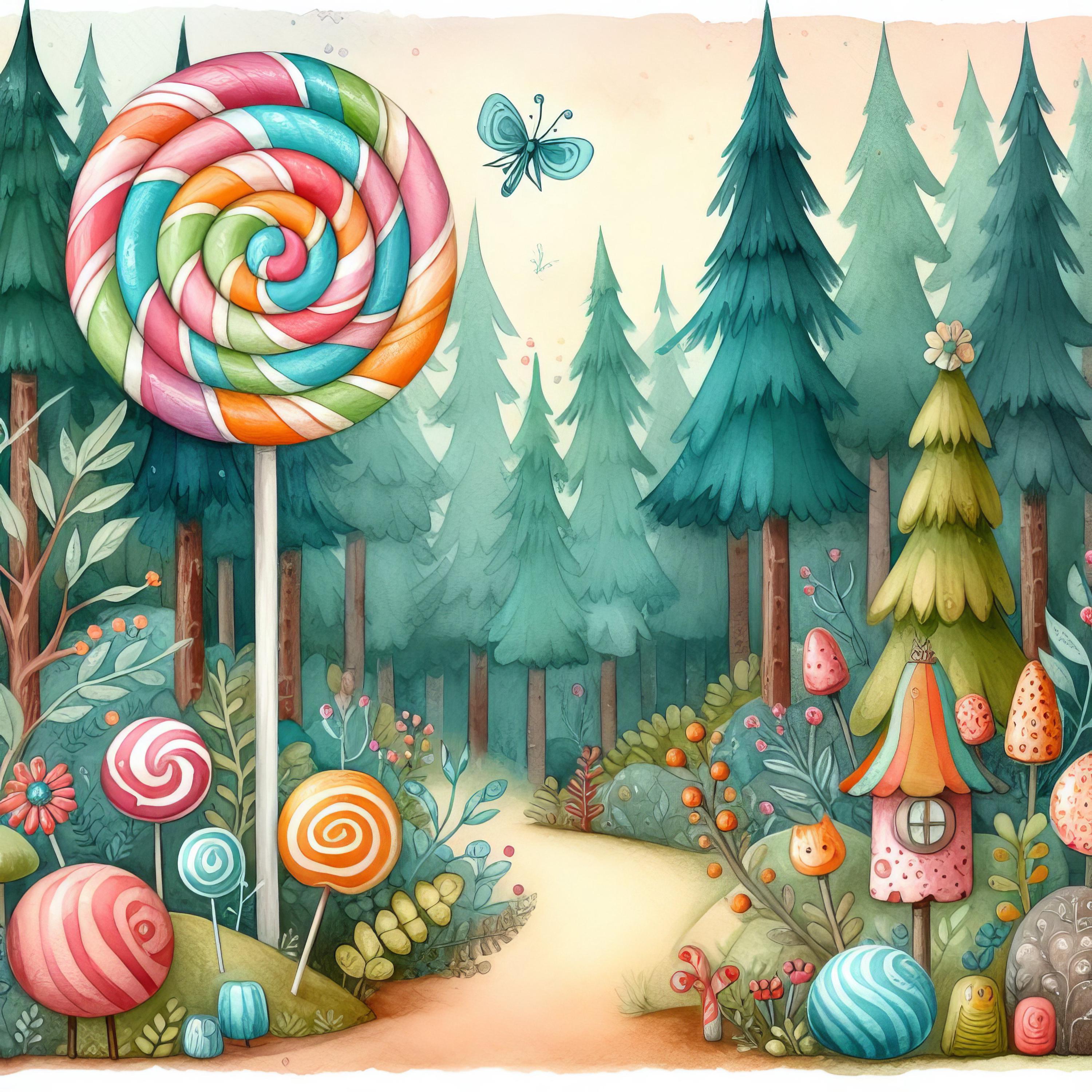 Magical Lollipop Forest - Clip Art Bundle, Digital Download, Digital ...