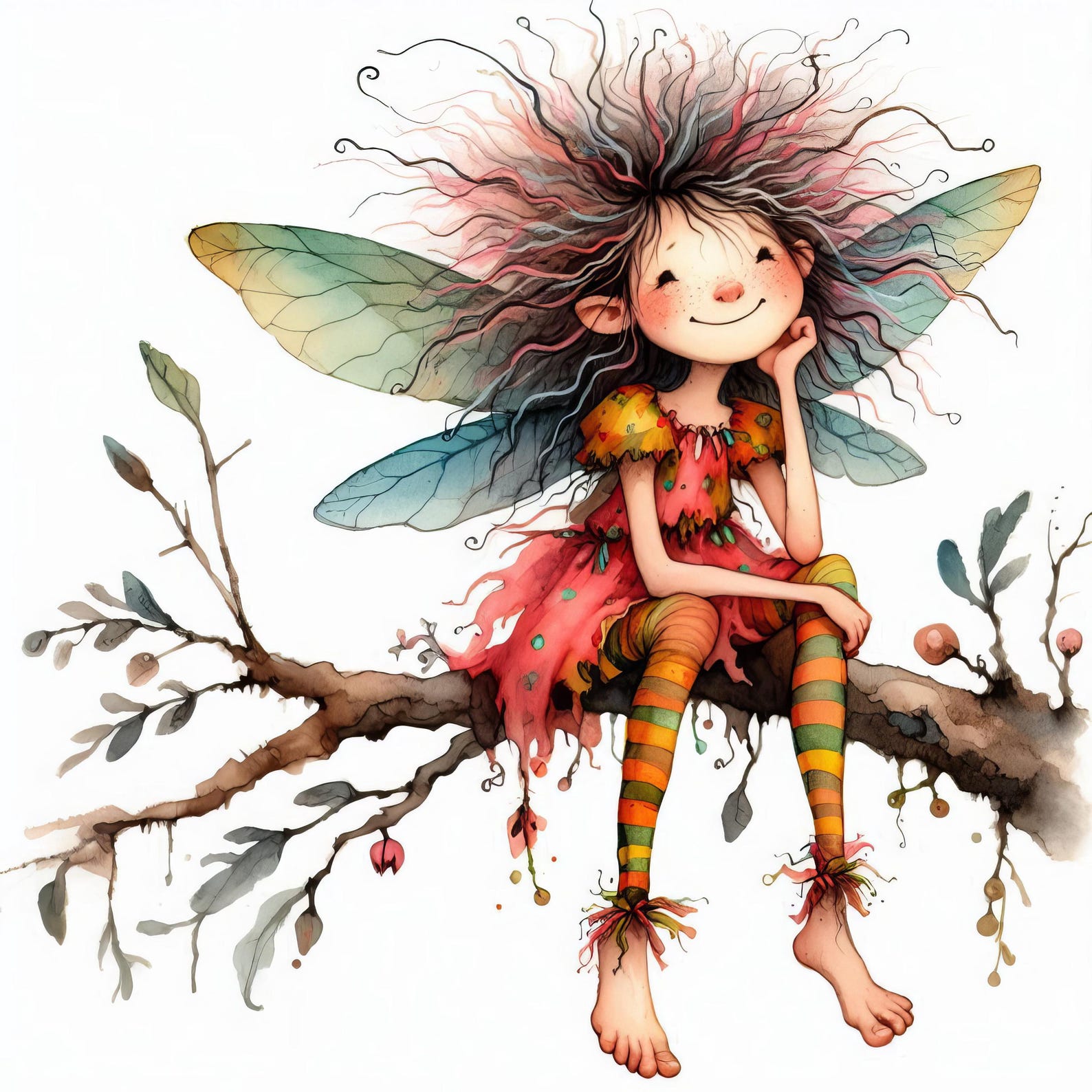 Quirky Boho Fairy - Clip Art Bundle, Digital Download, Digital Files ...