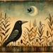 Primitive Cornfield Crow - Clip Art Bundle, Digital Download, Digital ...
