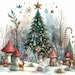 Whimsical Christmas Forest - Clip Art Bundle, Digital Download, Digital ...
