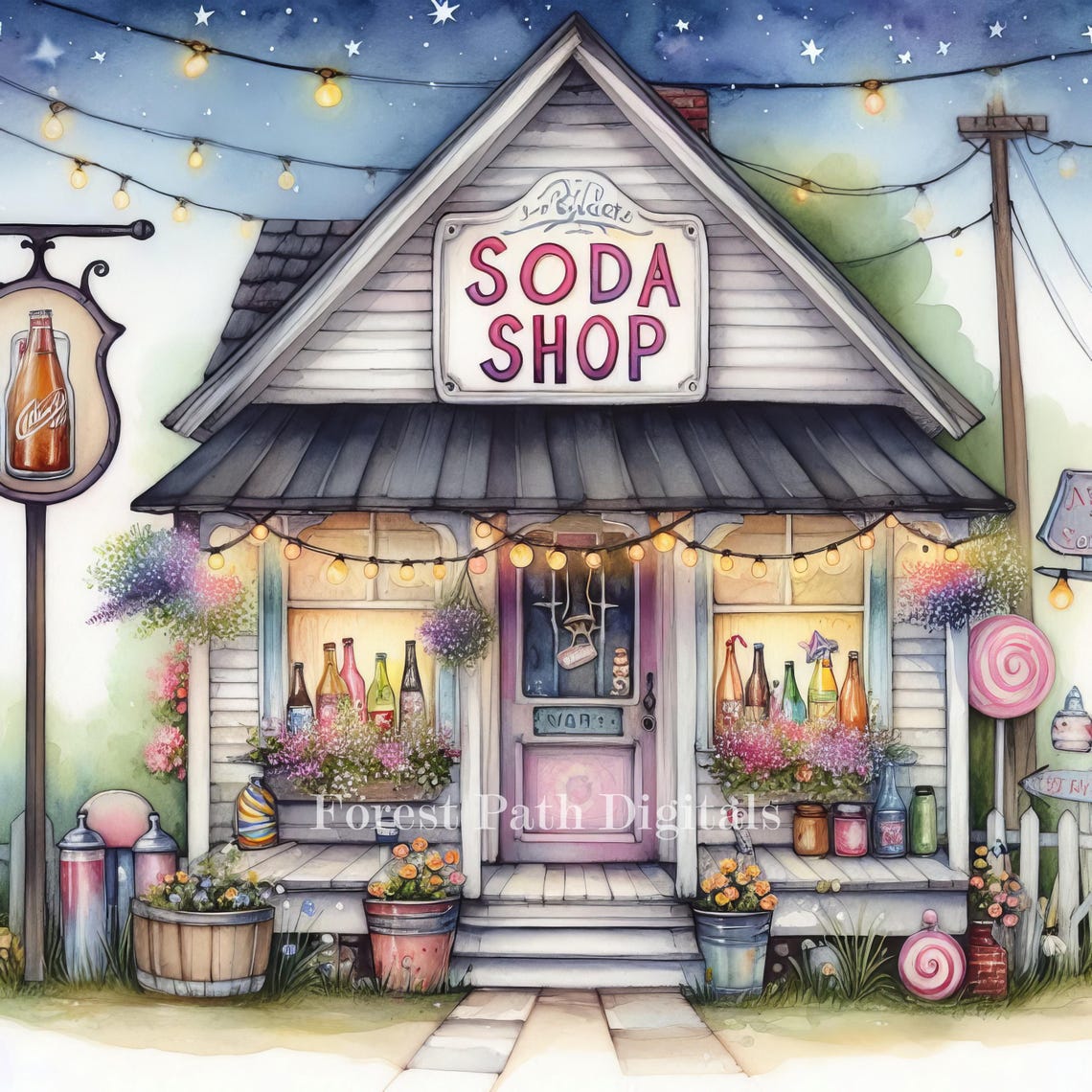 Soda Shop - Clip Art Bundle, Digital Download, Digital Files, Whimsical ...