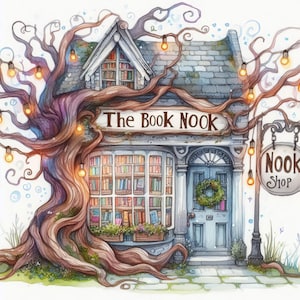 The Book Nook Shop - Clip Art Bundle, Digital Files Image Download ...