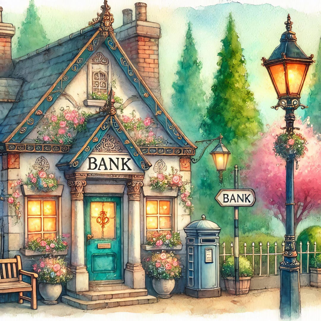 Old Town Bank - Clip Art Bundle, Digital Download, Digital Files ...