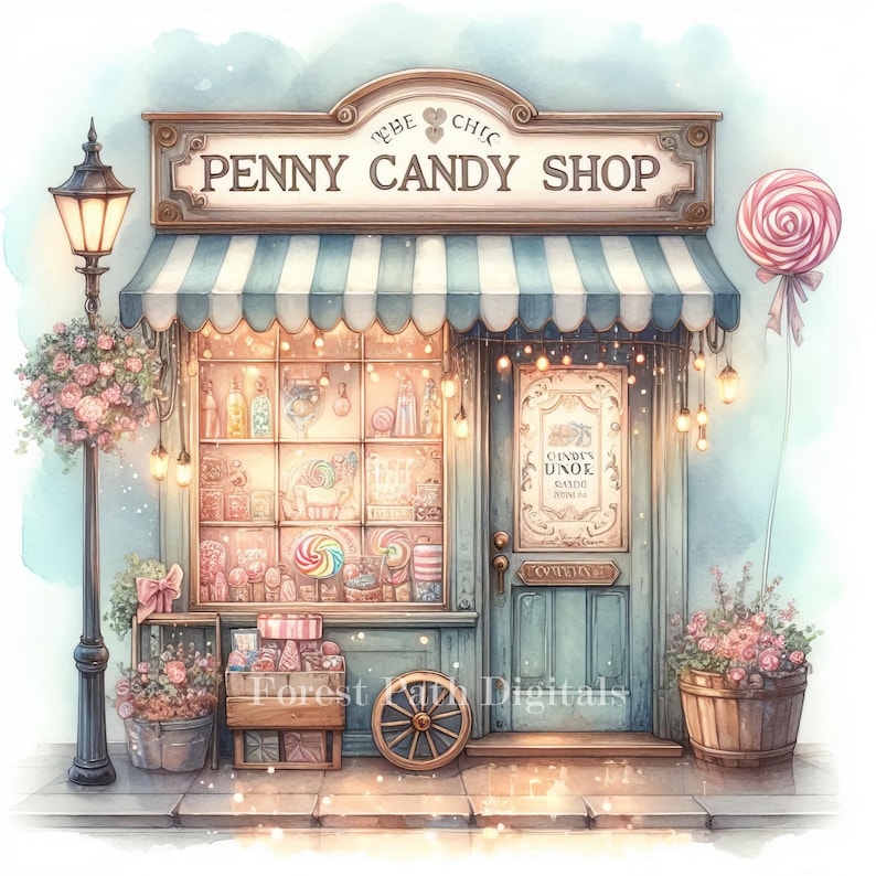 Penny Candy Shop- Clip Art Bundle, Digital File Images Download ...