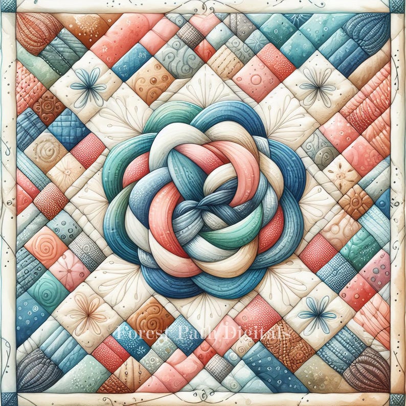 Knot Quilt - Clip Art Bundle, Digital Download, Digital Files, Digital ...