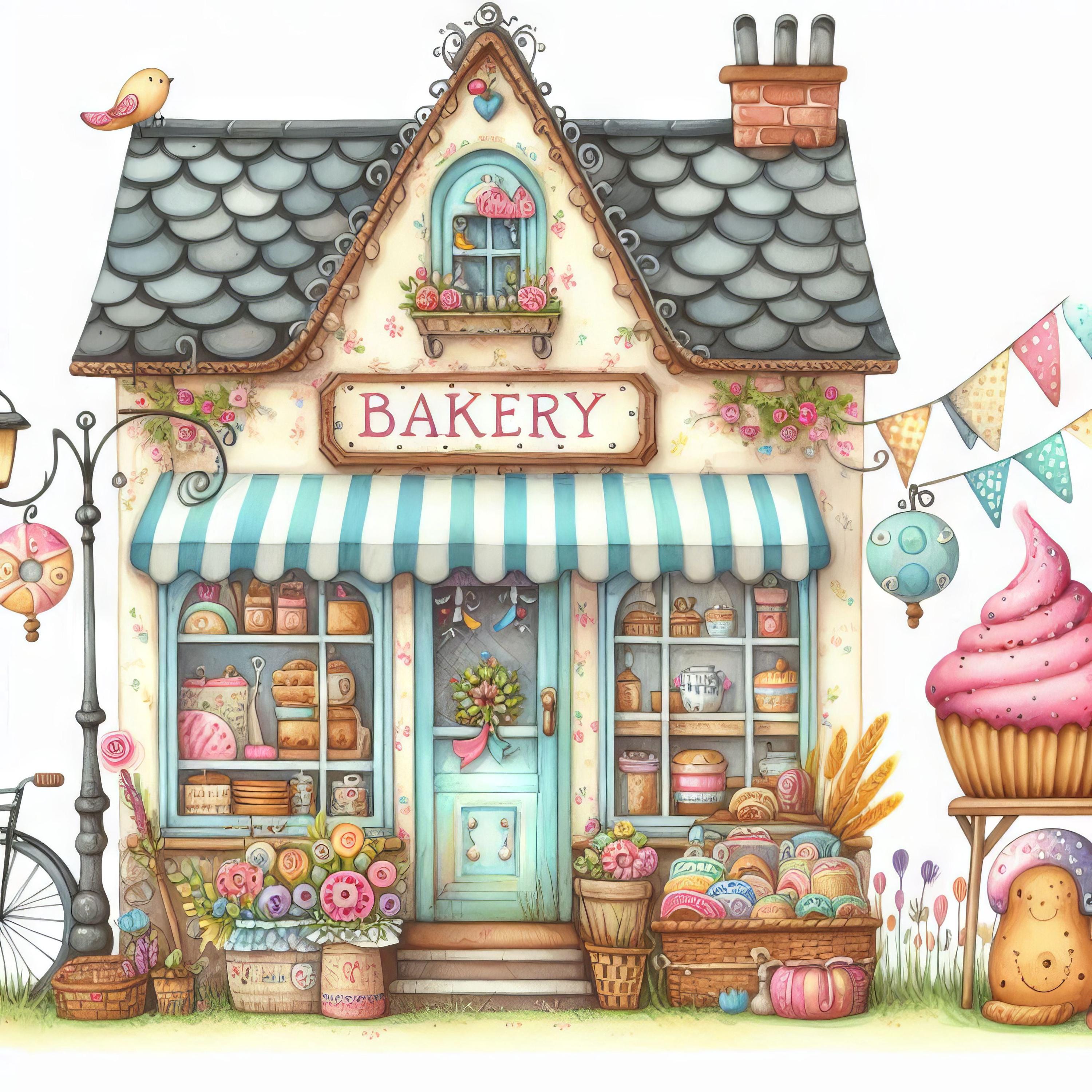 Bakery Shop - Clip Art Bundle, Digital Download Images Files, Whimsical ...