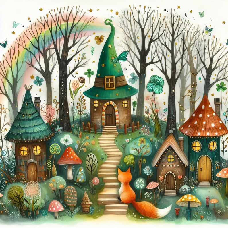 Magical St. Patrick's Day Forest - Clip Art Bundle, Digital Download ...