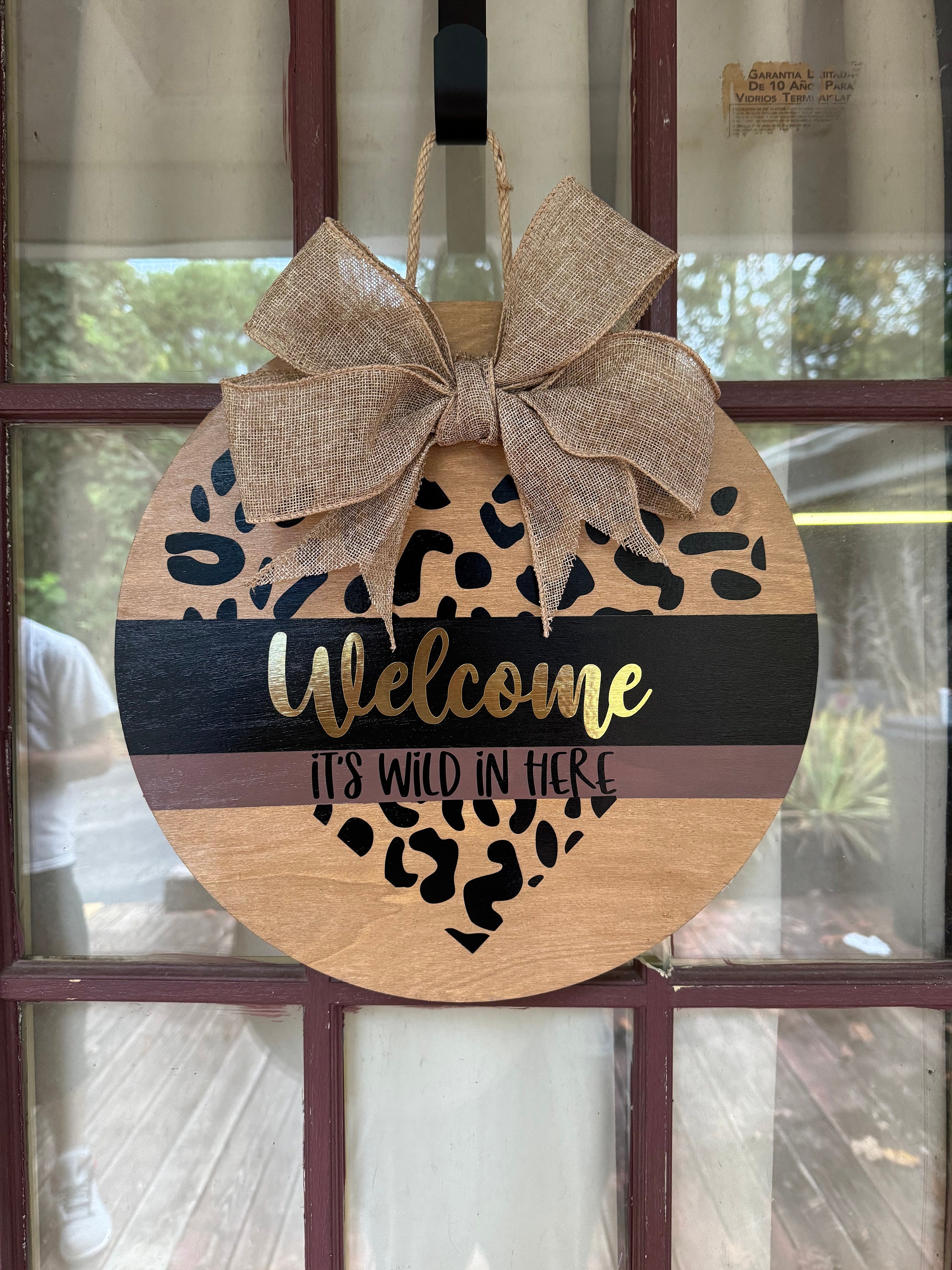 Leopard Print Welcome Sign - Etsy