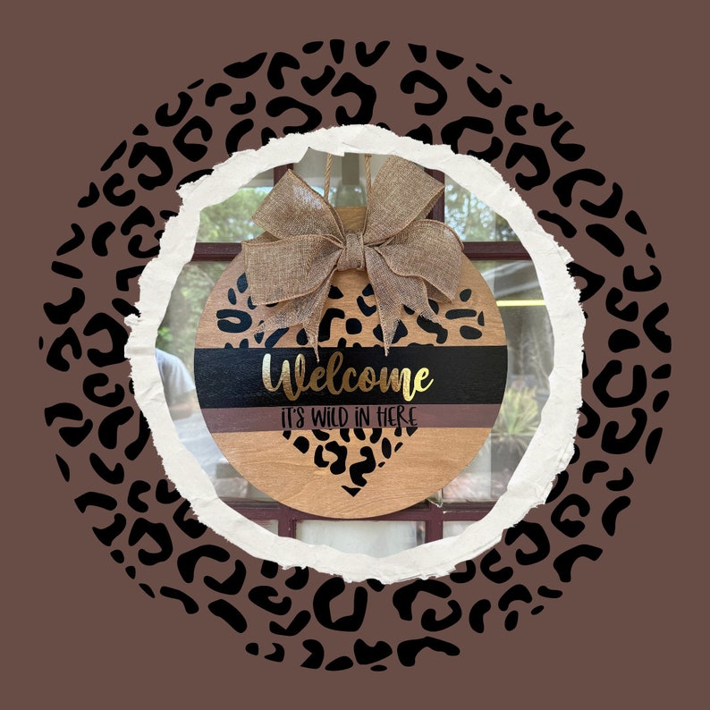 Leopard Print Welcome Sign - Etsy