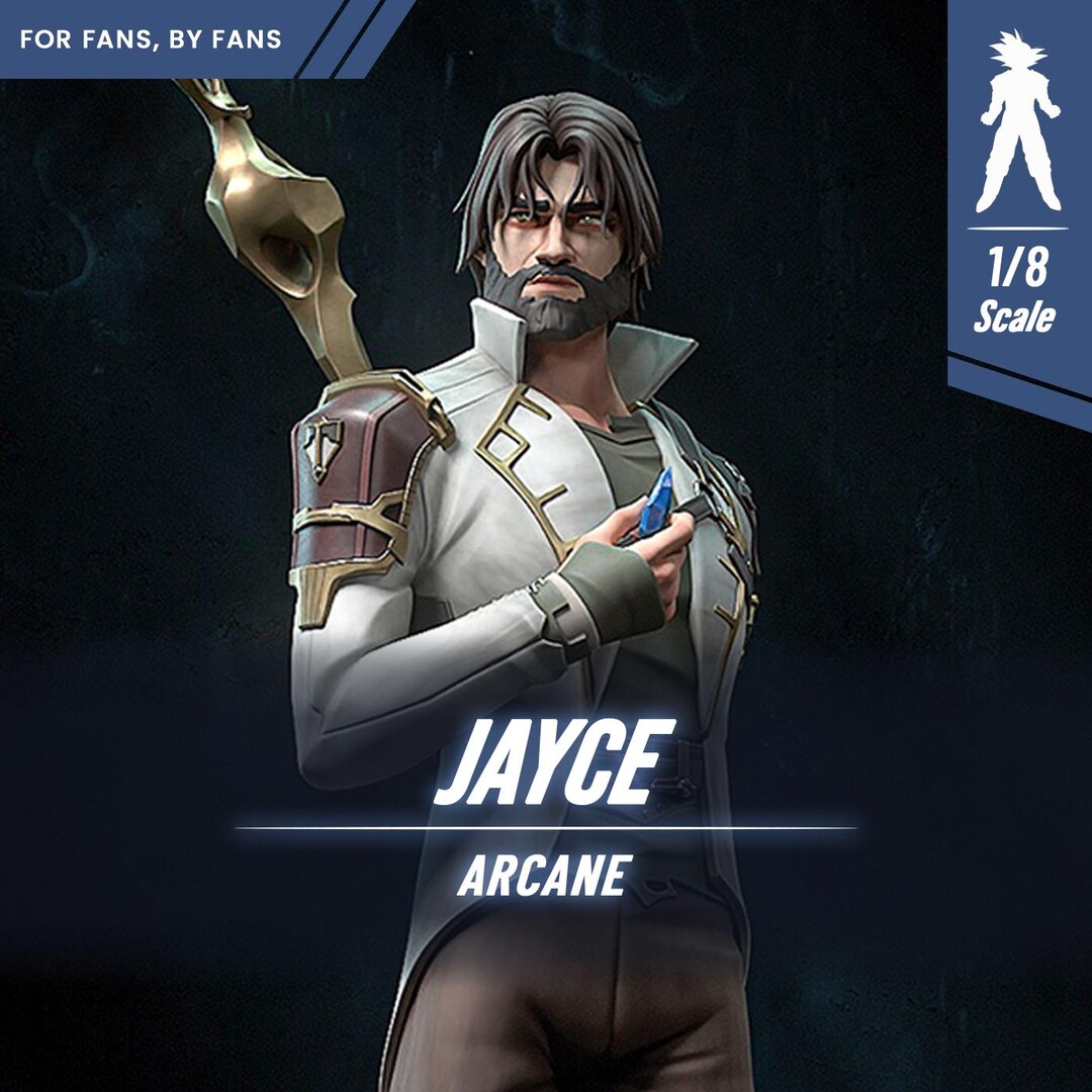 Jayce – Arcane | Figurine 1/12 à Peindre Imprimée En 3D | Garage Kit ...