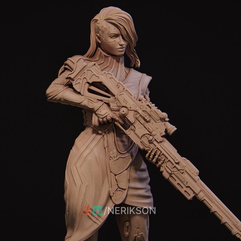 Aryn the Sniper Assassin - Nerikson Sci-fi Sniper Unpainted Resin ...