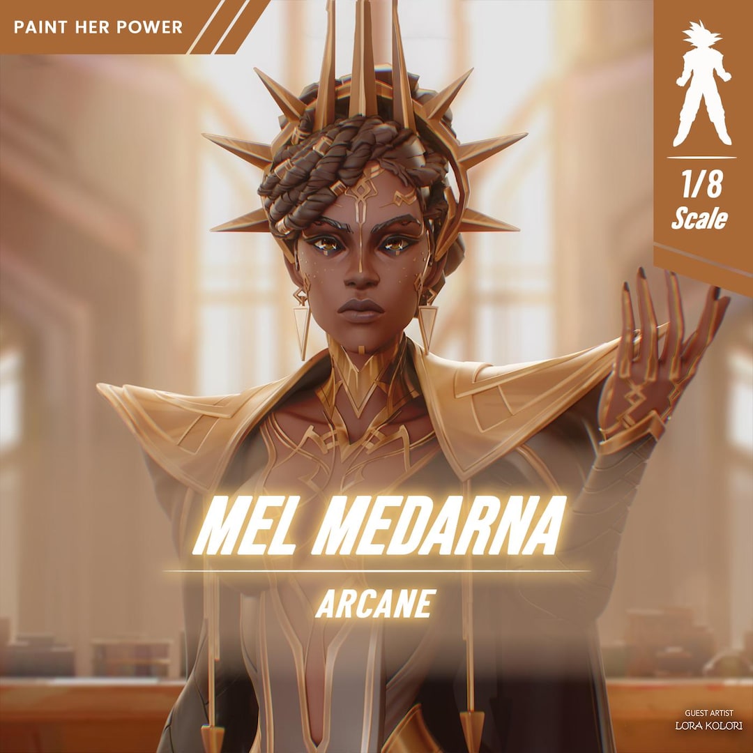 Mel Medarda – Arcane | 1/8 Scale Paintable 3D Printed Figure | 14K ...