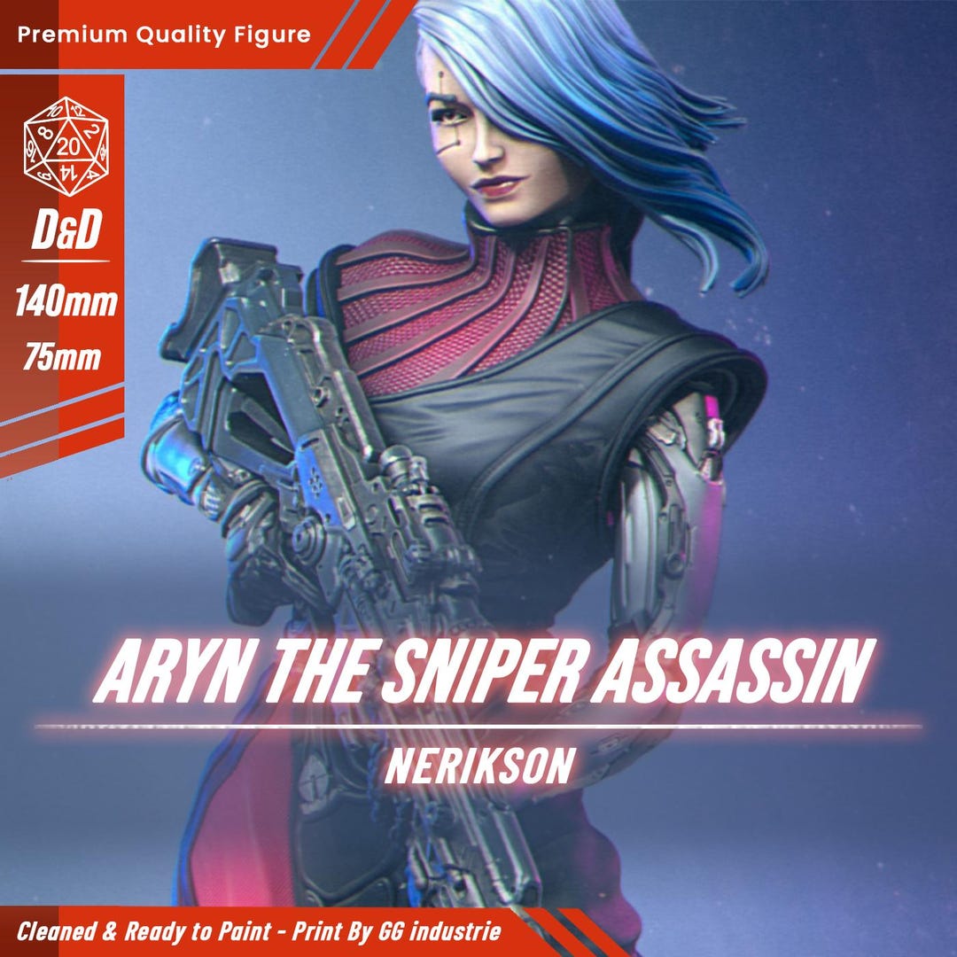 Aryn La Sniper Assassin - Nerikson | Figurine Tabletop à Peindre ...