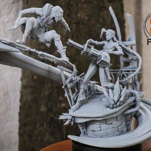 Diorama Ekko Vs Jinx - Arcane | Garage Kit Résine HD 14K | Cadeau Idéal ...