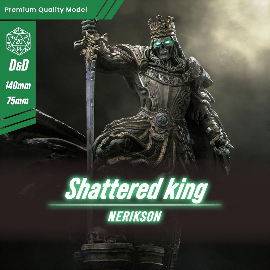 Shattered King – Nerikson | Resin Figurine to Paint | 14K HD Garage Kit ...