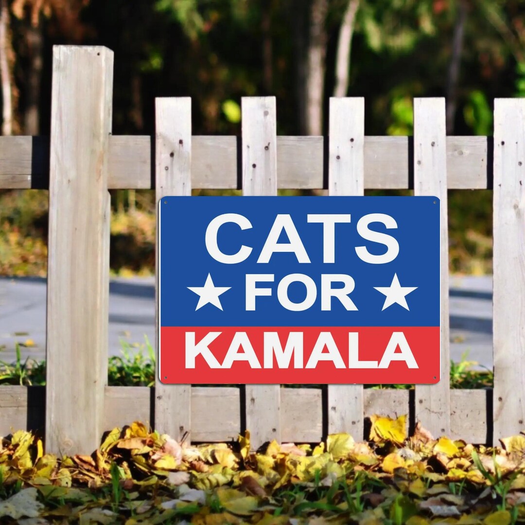 Kamala Harris Yard Sign Cats for Kamala Yard Sign 12in X 16in Weather ...