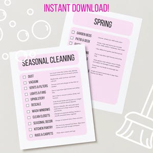 Seasonal Home and Garden Cleaning Checklist (chores, Tasks, Maintenance ...