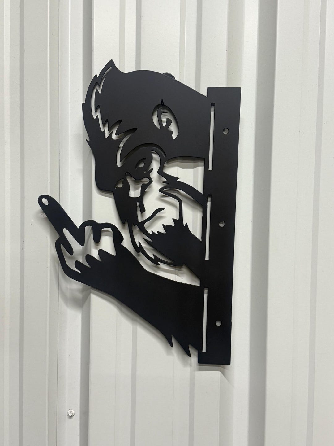 Peeking Bigfoot Finger Metal Sign - Etsy