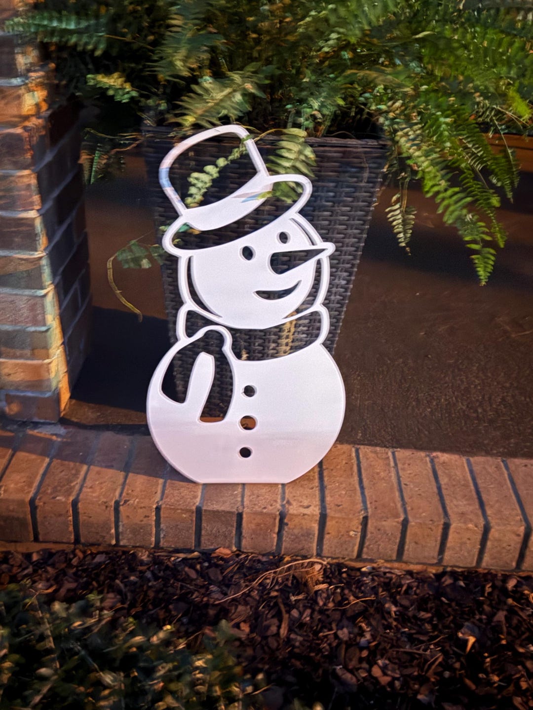 Large Metal Snowman - Etsy