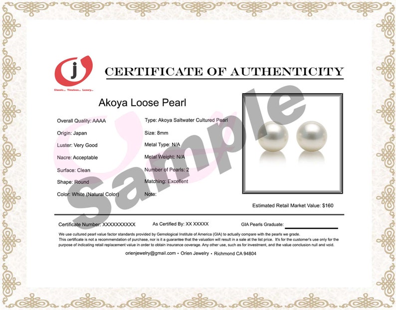 Pair of White Akoya Pearls 5-10mm | DIY Japanese Loose Pearls for ...