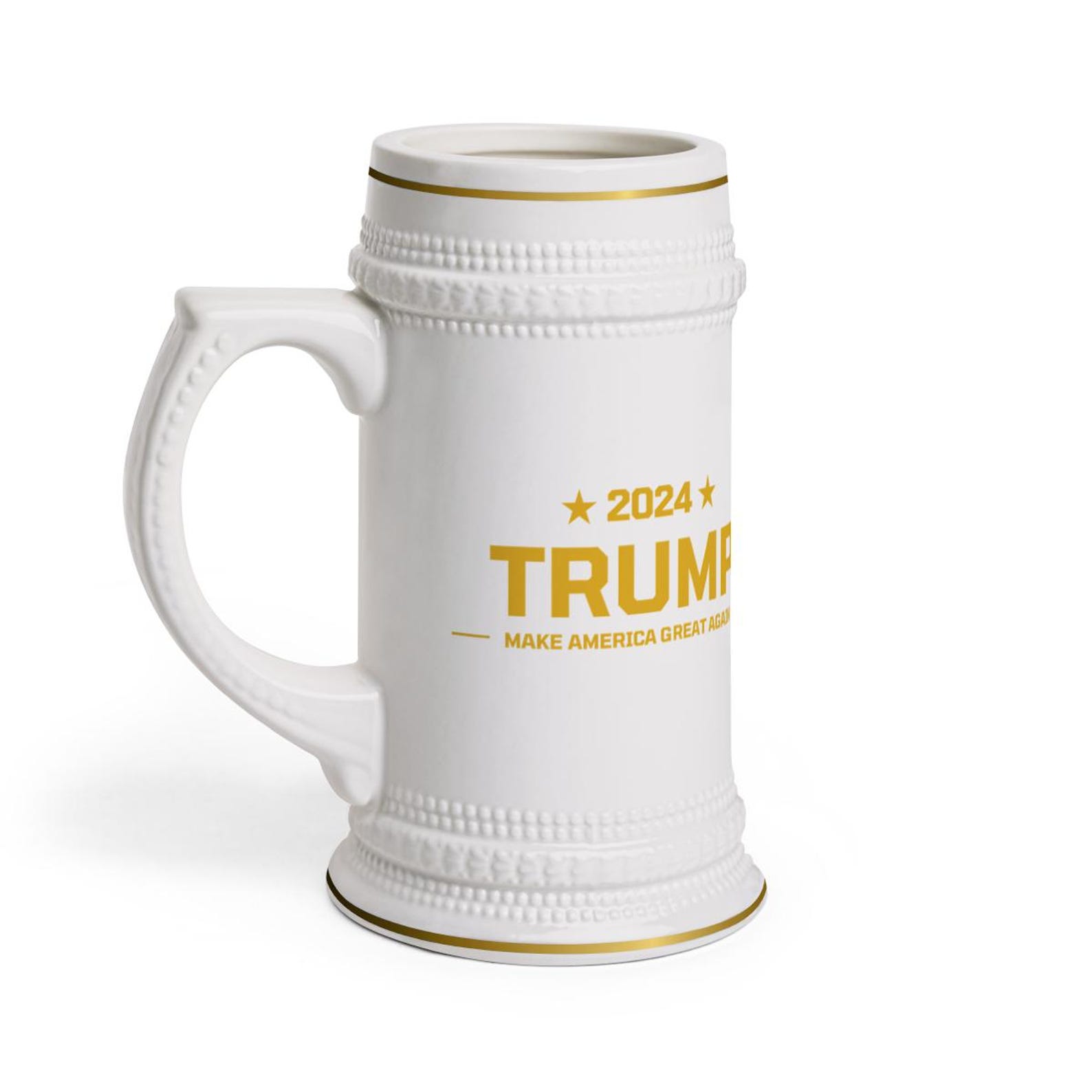 Trump 2024 Beer Stein Mug Make America Great Again, German Style Trump ...
