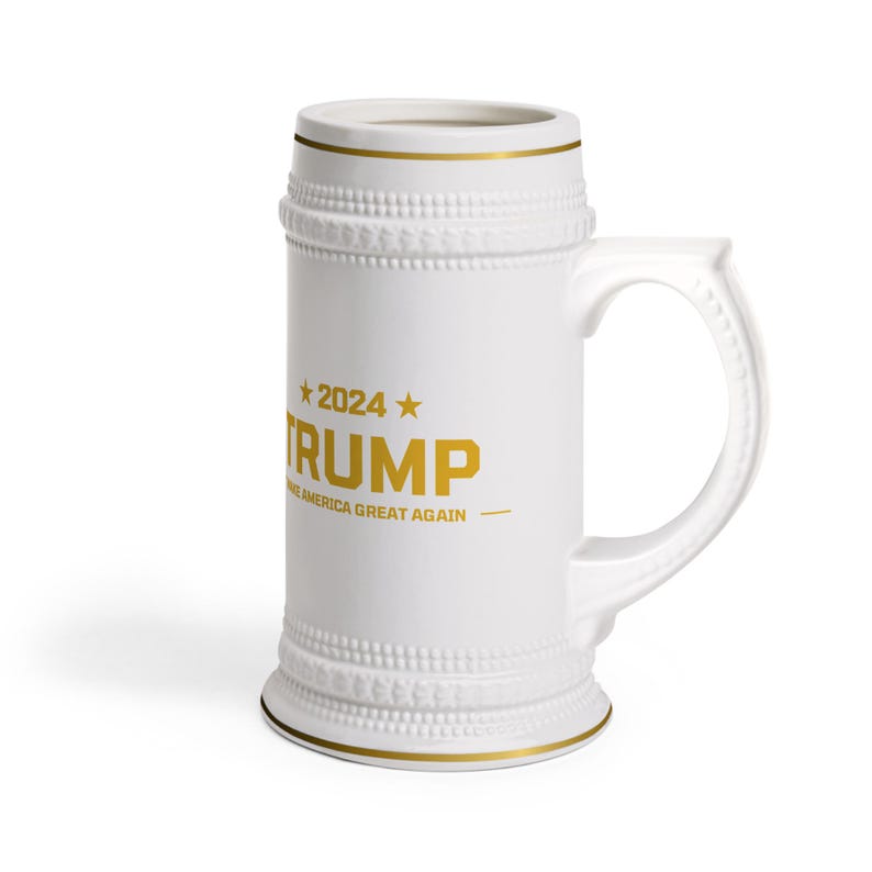 Trump 2024 Beer Stein Mug Make America Great Again, German Style Trump ...
