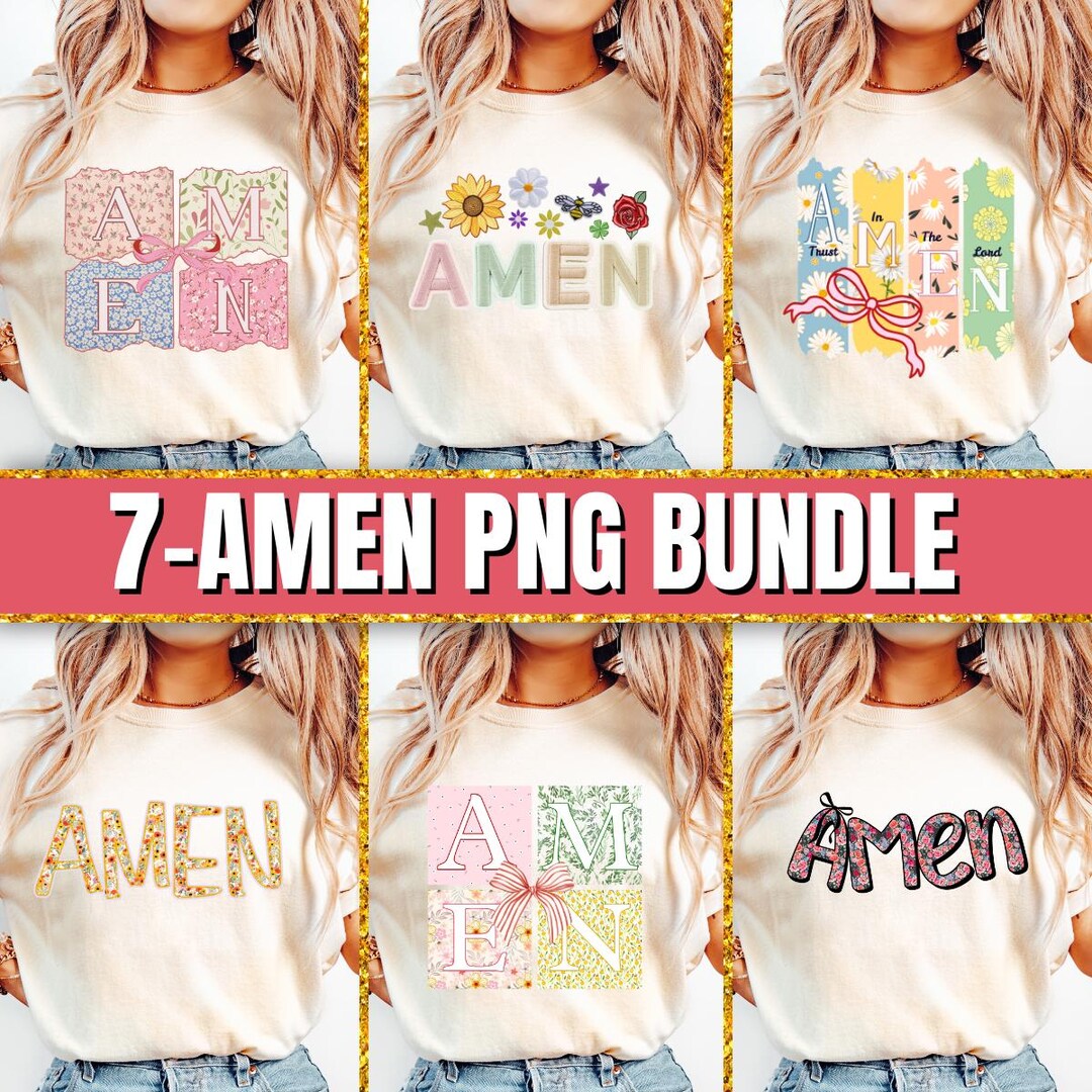 7+ Retro Amen Png Bundle, Amen T-shirt Png, Christian Png, Bible Verse ...