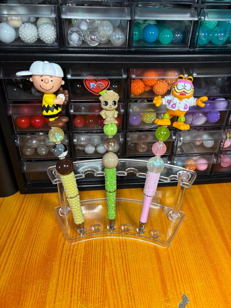 Charlie Brown and Garfield Beaded Pens - Etsy