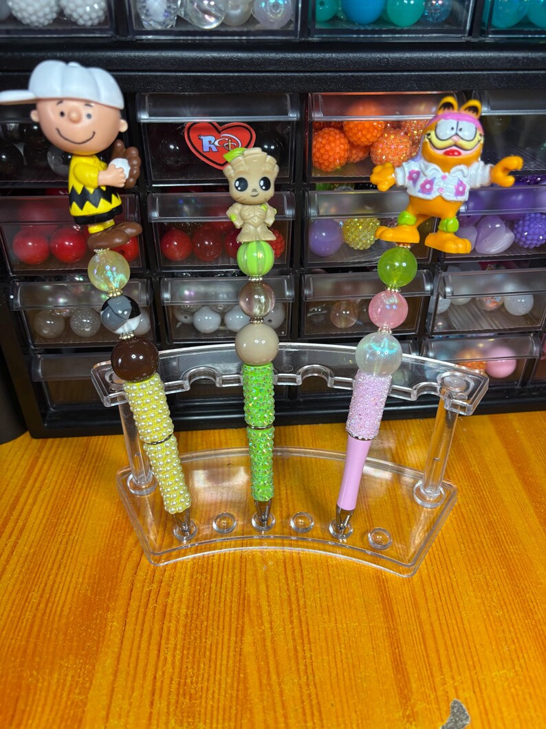 Charlie Brown and Garfield Beaded Pens - Etsy