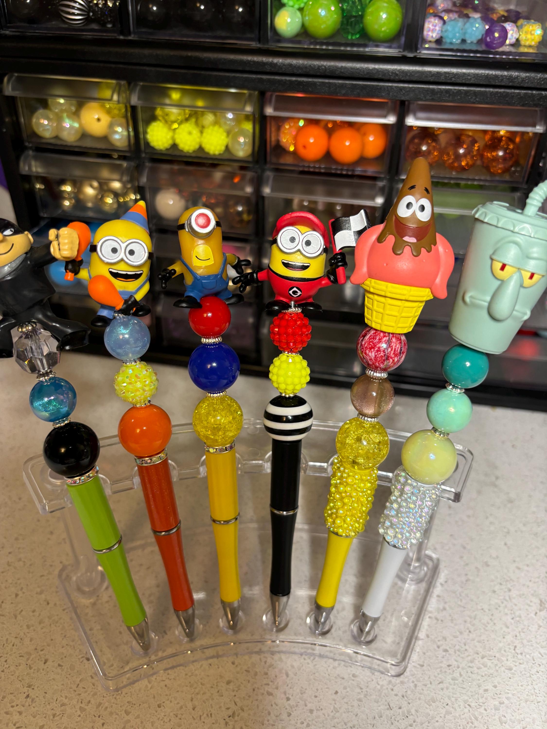 Spongebob and Minions Beaded Pens - Etsy