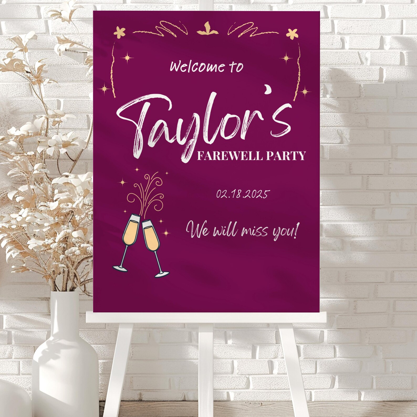 Farewell Party Welcome Sign, Editable Going Away Party, Moving Away ...