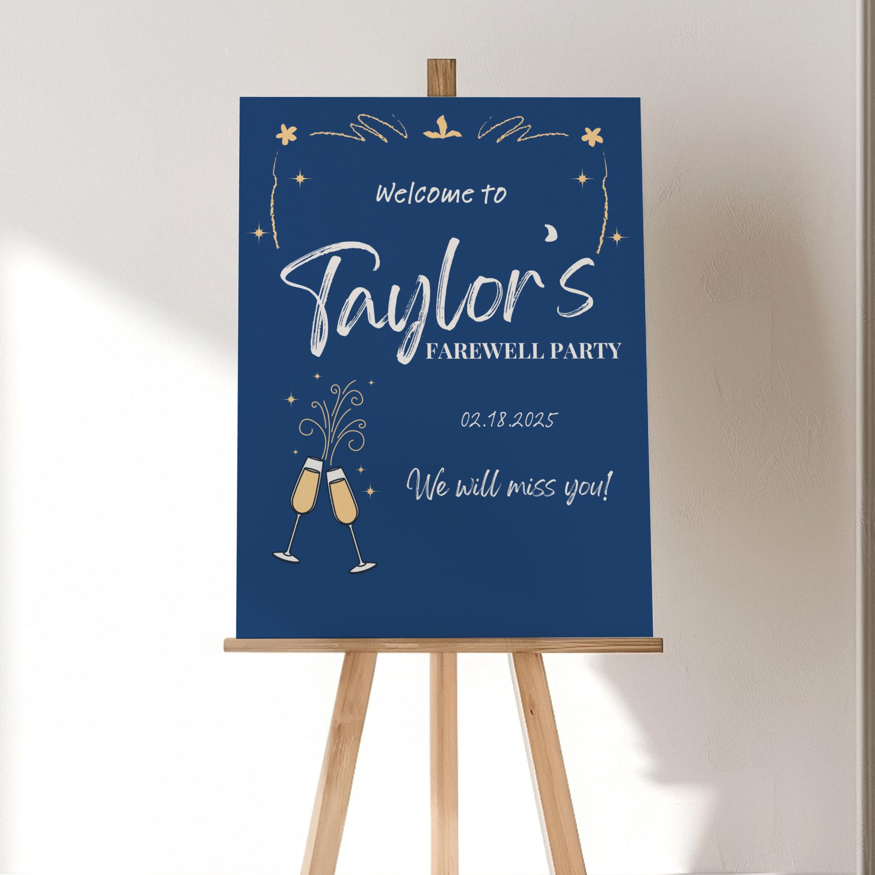 Farewell Party Welcome Sign, Editable Going Away Party, Moving Away ...